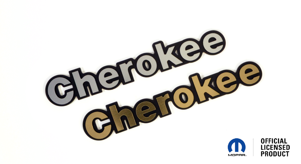 Jeep Cherokee (XJ) nameplate badges — Azzy's Design Works