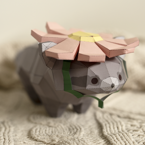 capybara papercraft pattern — Sneepsnorp3D