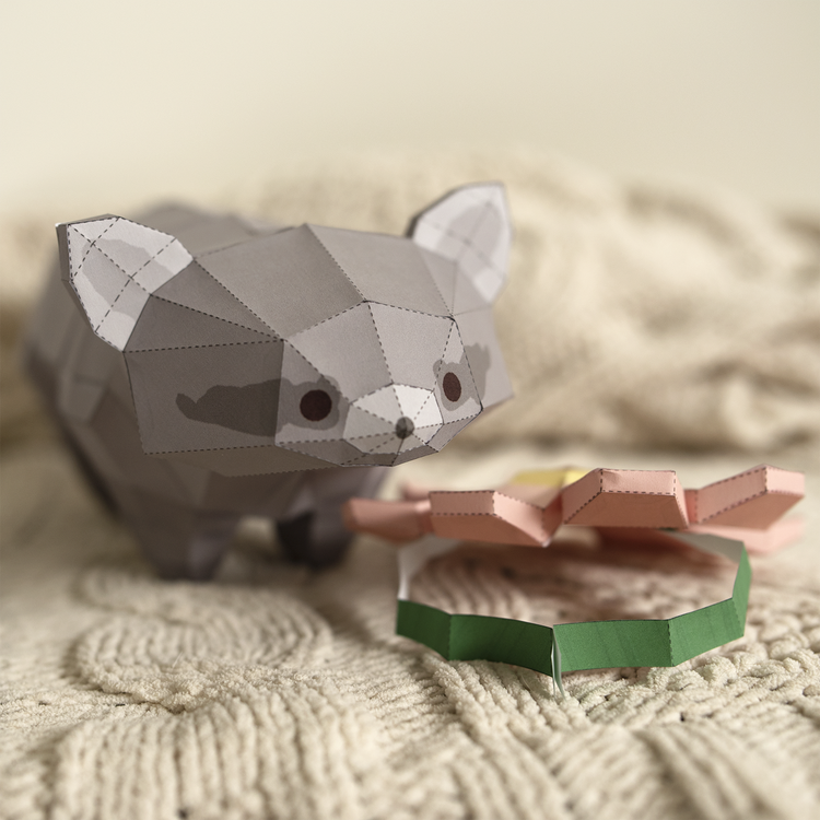 capybara papercraft pattern — Sneepsnorp3D