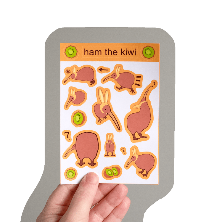 Standing Snow Leopard Glossy Vinyl Sticker — Sneepsnorp3D