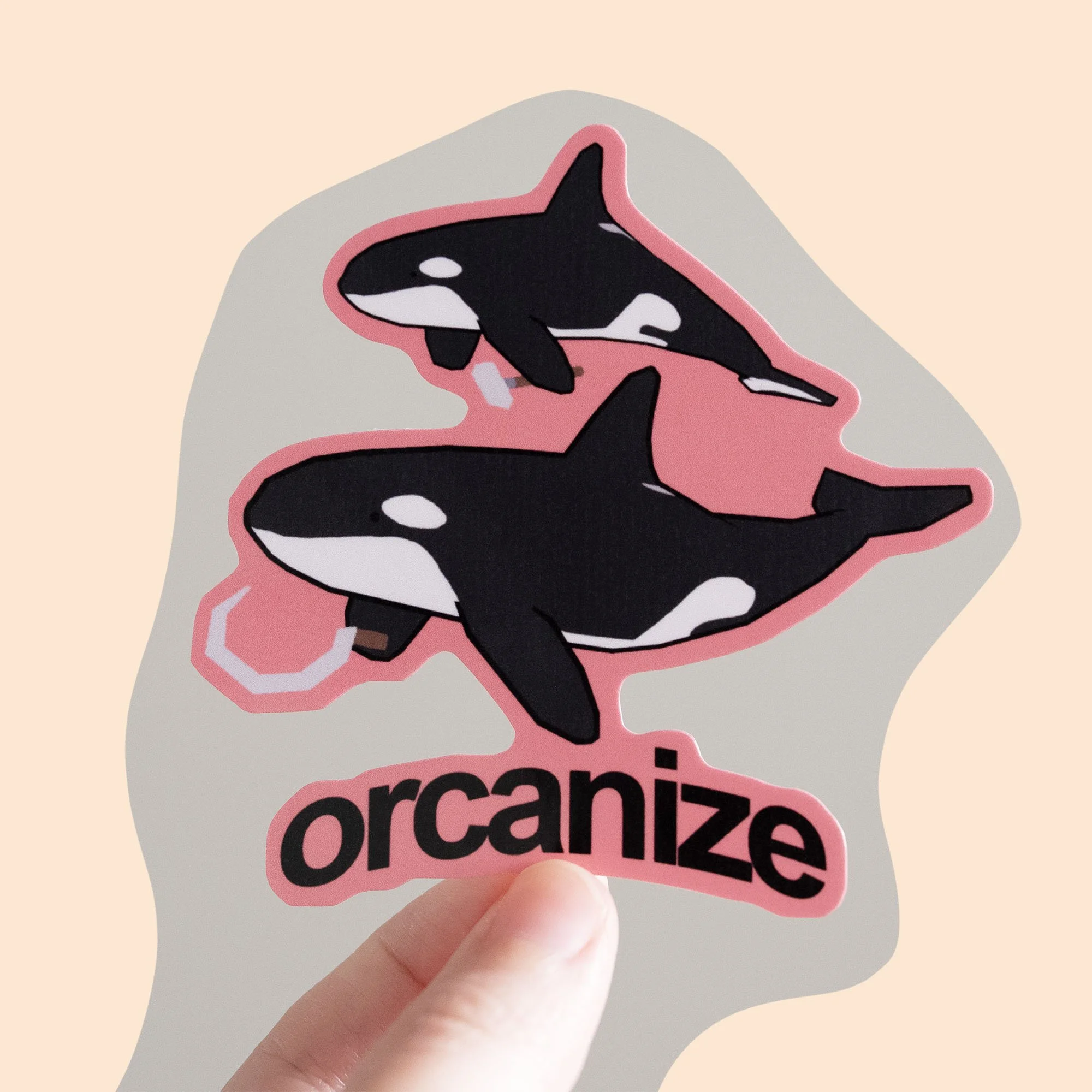 Orcanize Low Poly Orca Whale Water and Scratch Resistant Vinyl Sticker ...