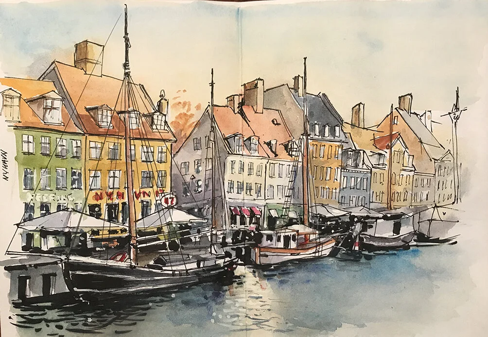 Chris Dye watercolour artist, Bristol UK