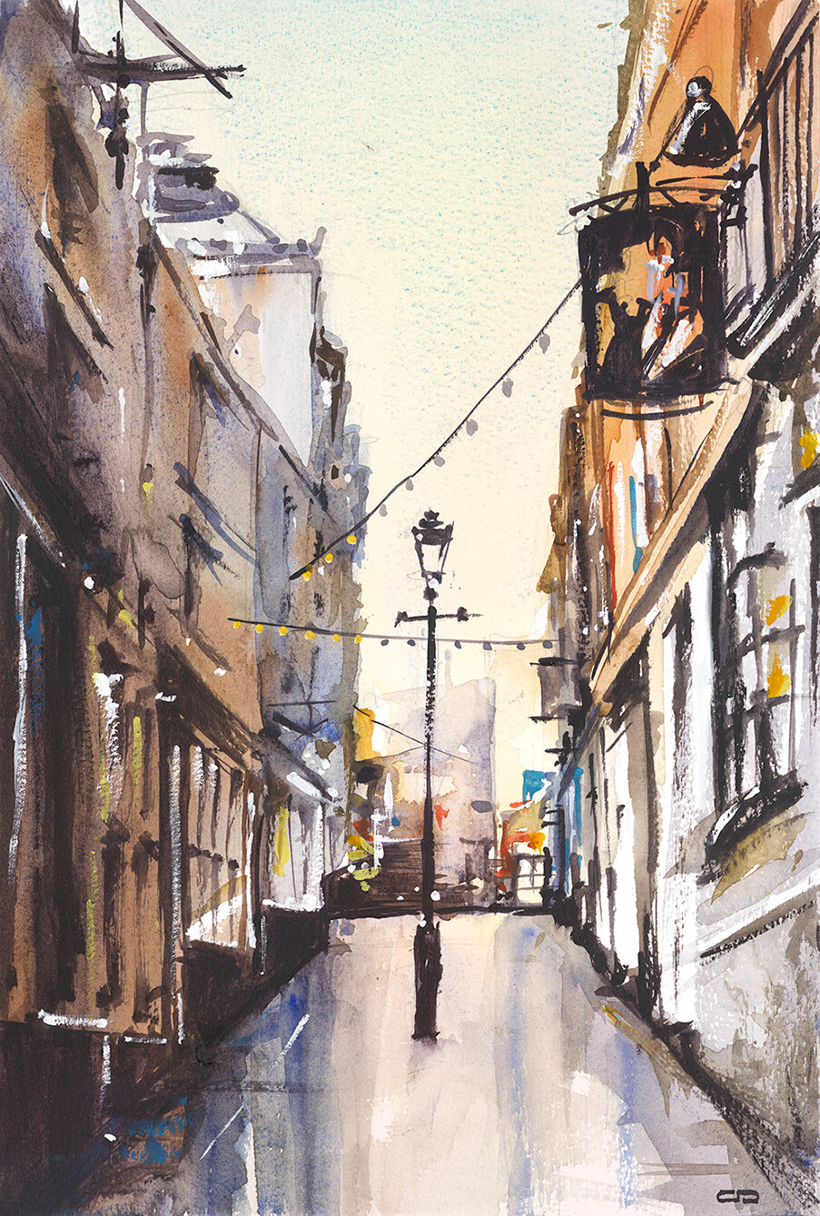Chris Dye watercolour artist, Bristol UK