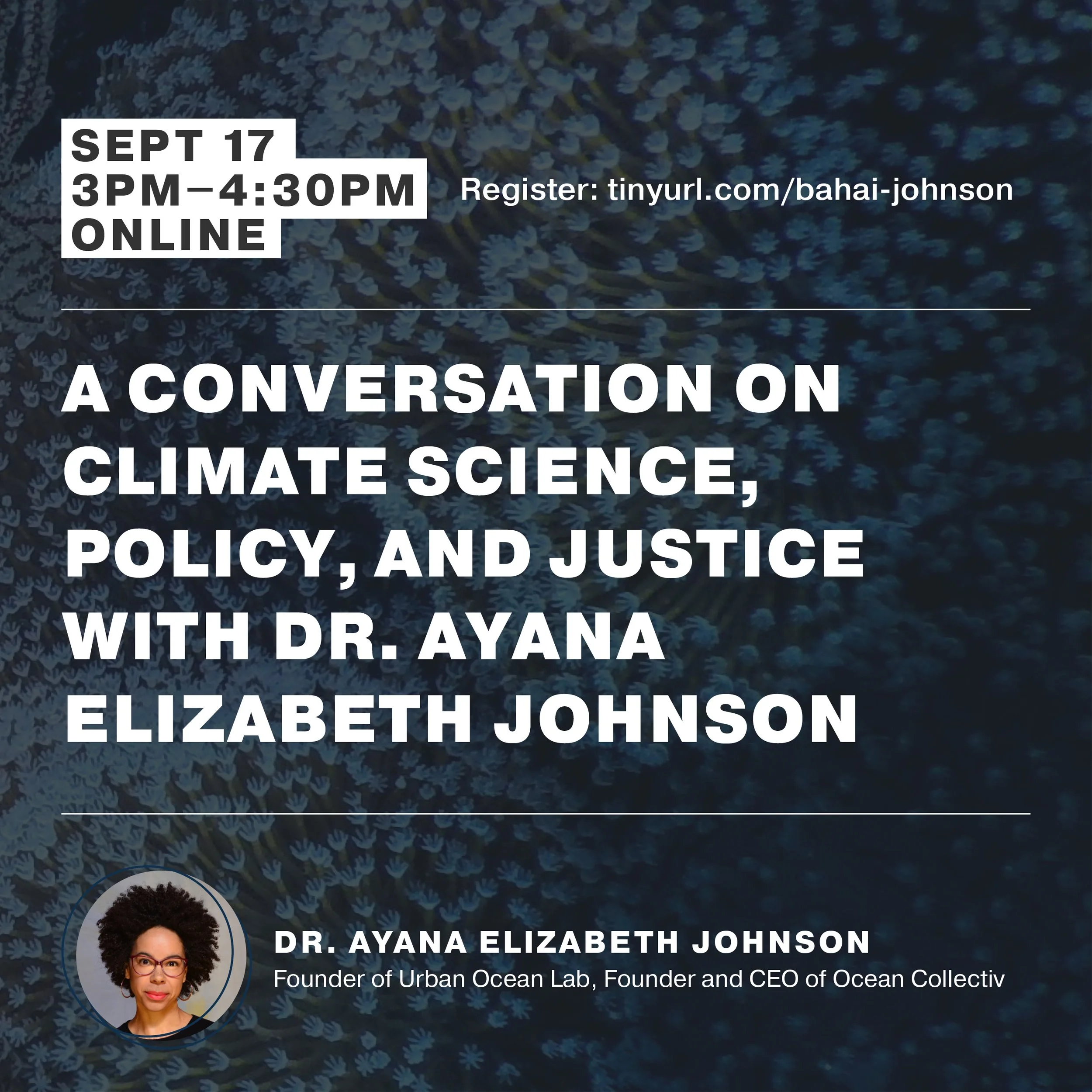 Bahá'í Chair for World Peace Annual Lecture: A Conversation on Climate ...