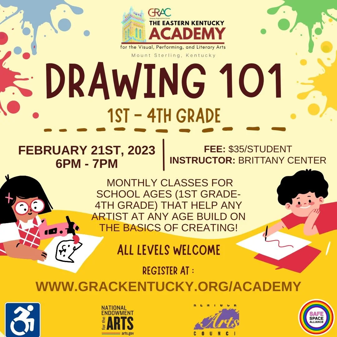 Drawing 101/February: 1st - 4th Grade — Gateway Regional Arts Center