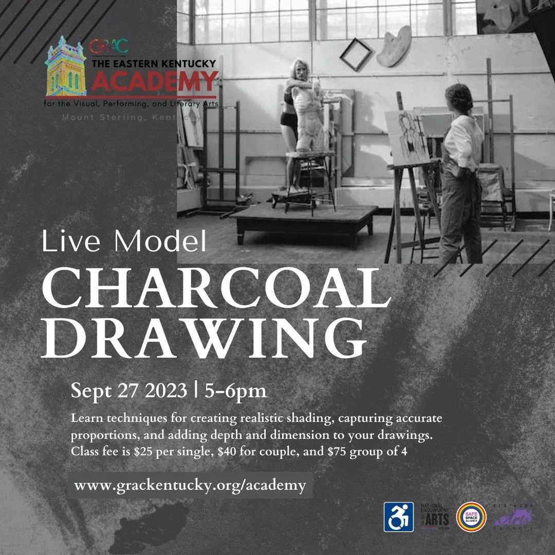 Live Model Charcoal Drawing — Gateway Regional Arts Center