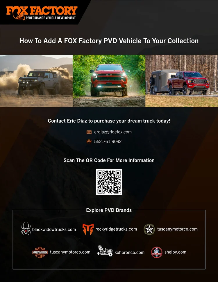 Product Catalog — Fox Factory PVD Portal