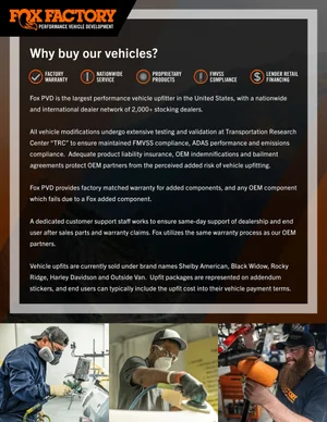 Product Catalog — Fox Factory PVD Portal