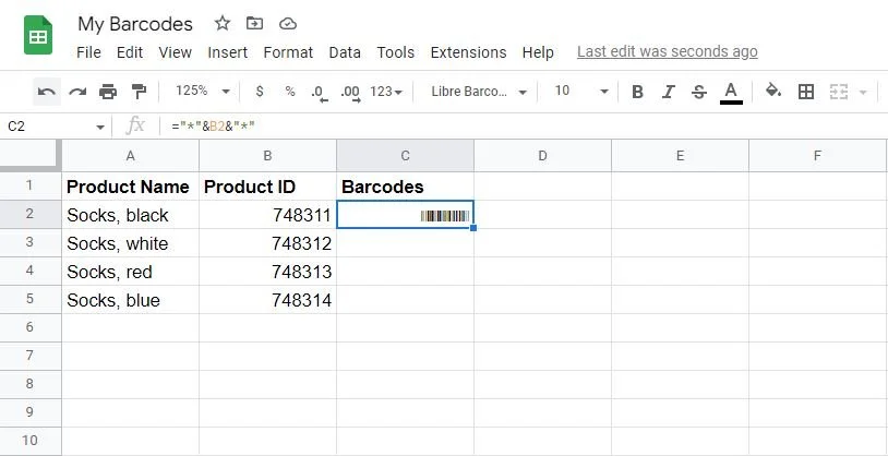 How to Make Your Own Barcodes in Google Sheets — BarcodeFactory Blog