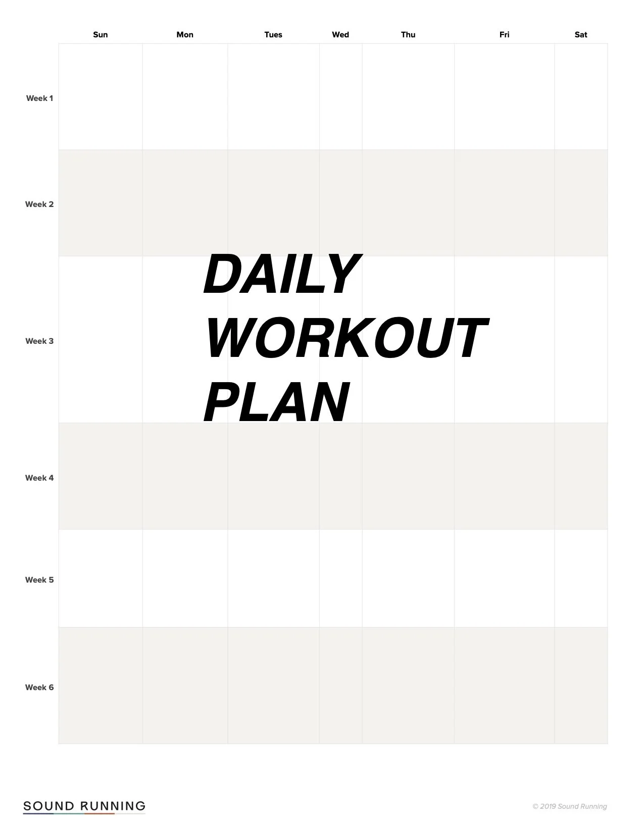 Example Training Plan — Sound Running
