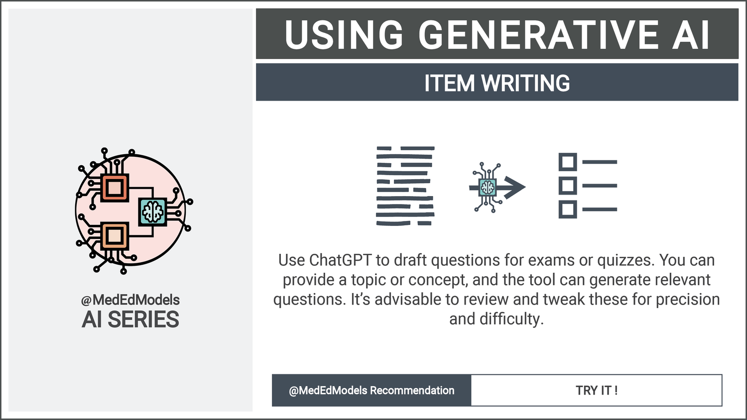mini-MEMs: AI — MedEd Models