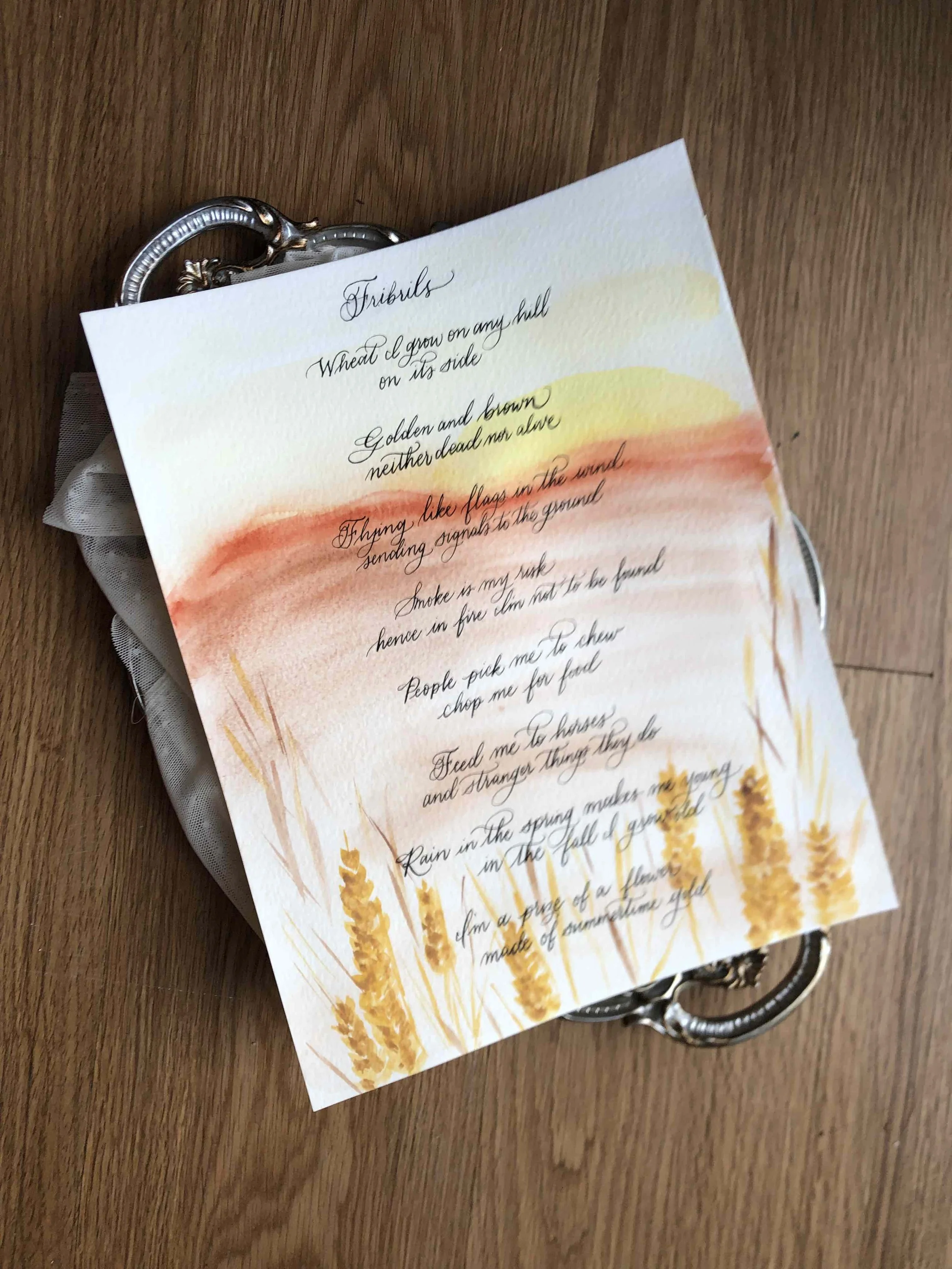 Custom Calligraphy and Watercolor: Bringing Poetry to Life — Simply ...