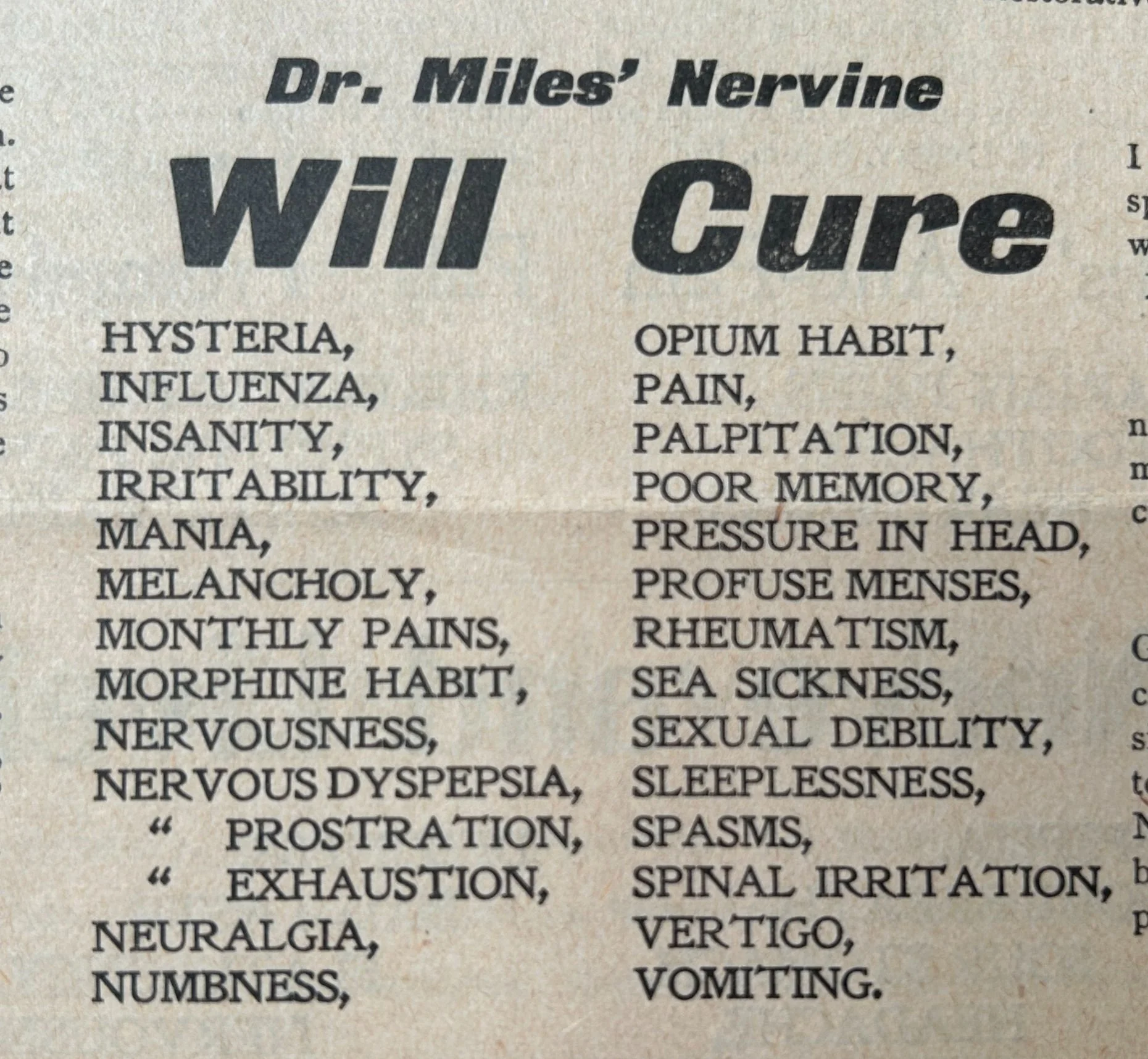 Dr. Miles’ Restorative Nervine — House of History