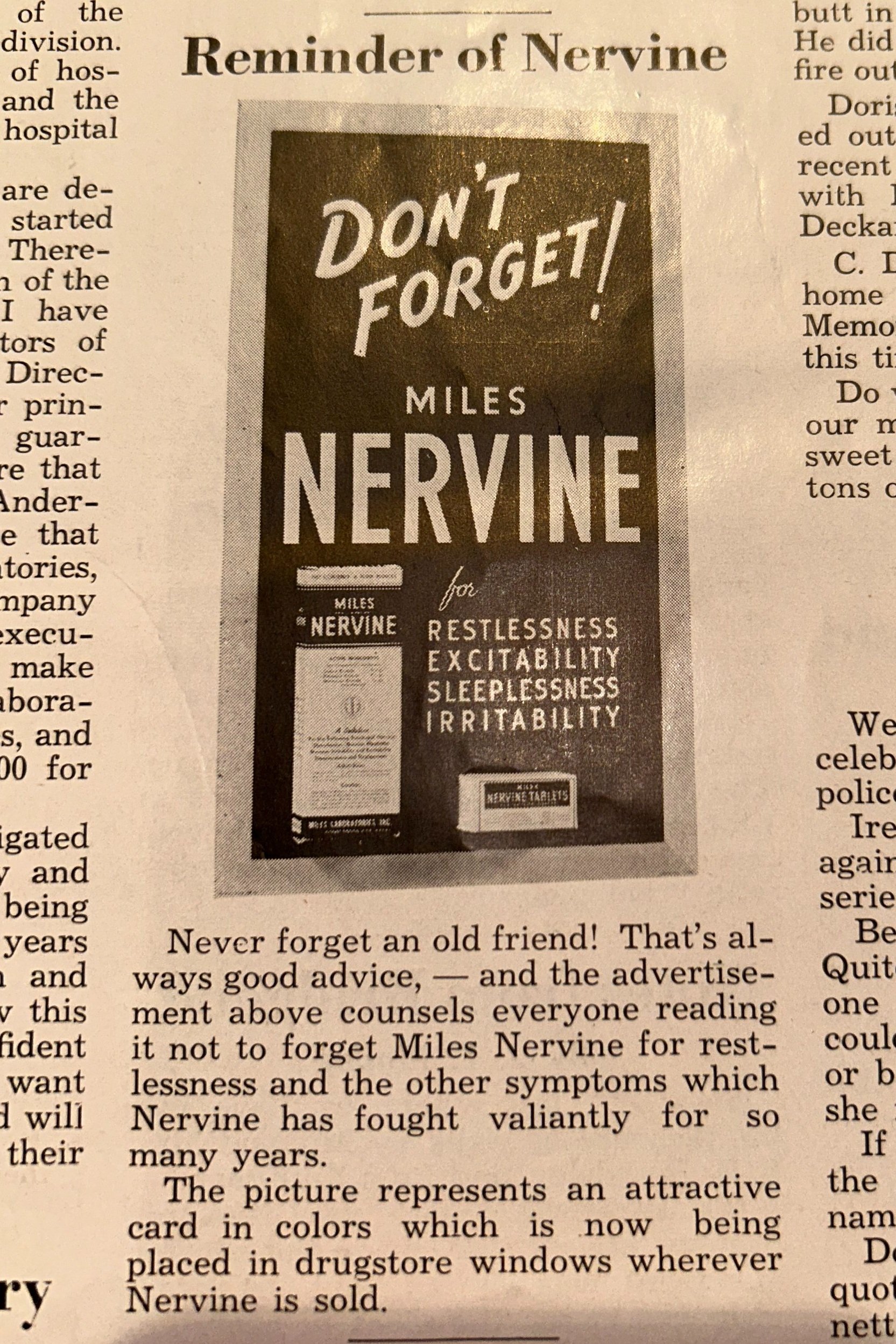 Dr. Miles’ Restorative Nervine — House of History