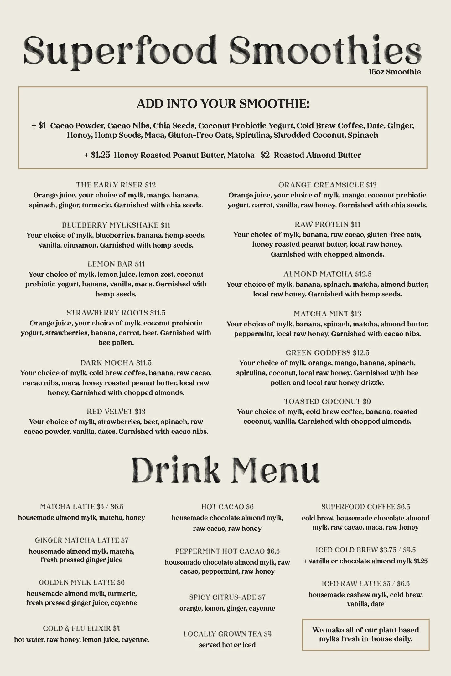 Store Menu's — Blake Orchard