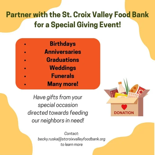 Special Giving Events — St. Croix Valley Food Bank