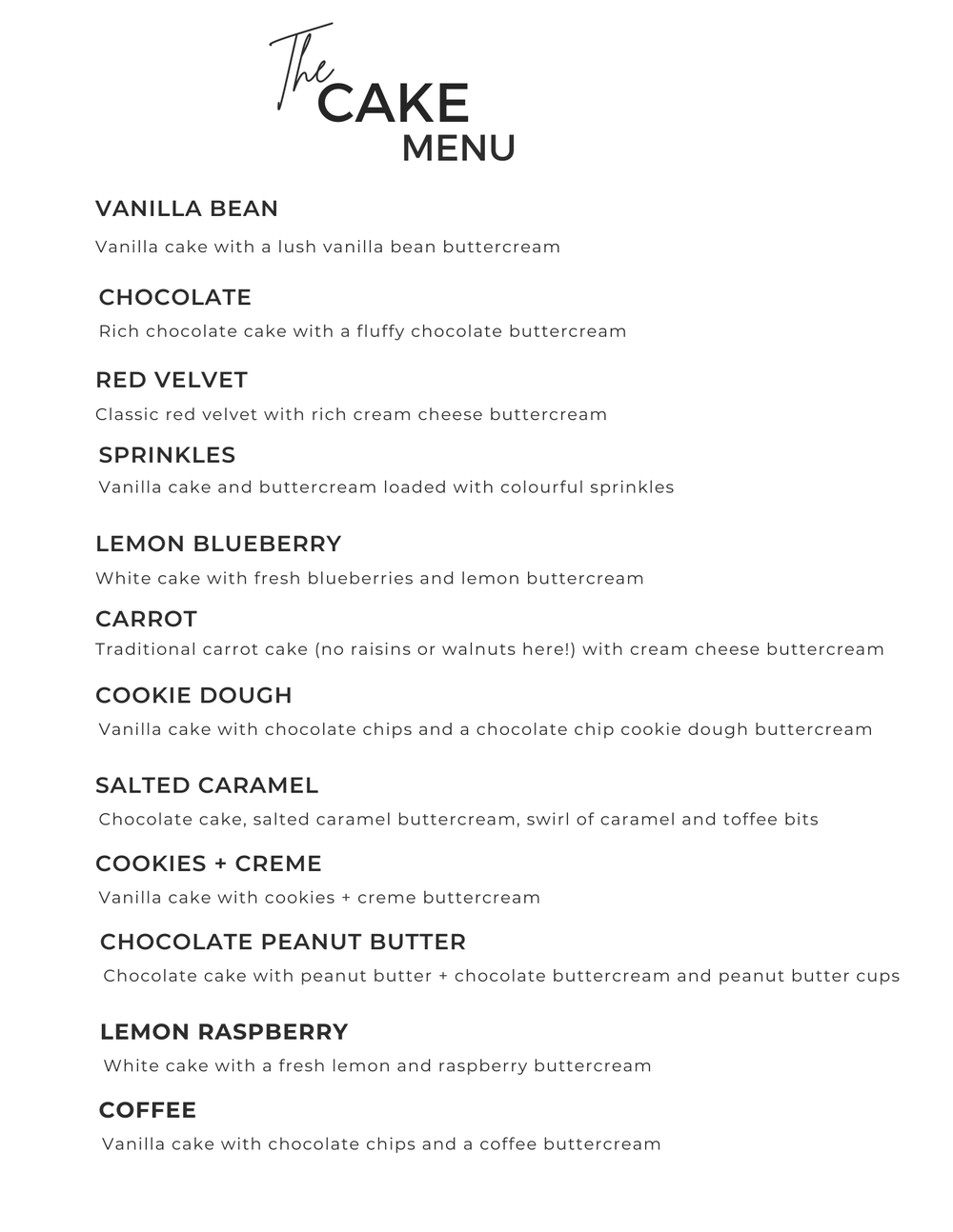 Custom Cakes — Sugar + Salt Bakeshoppe