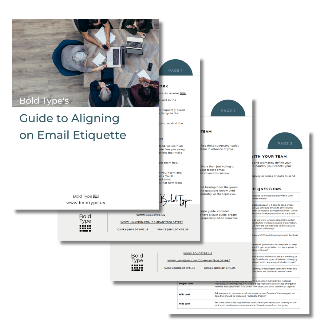 sign up_guide to aligning on email etiquette — Bold Type Writing Training