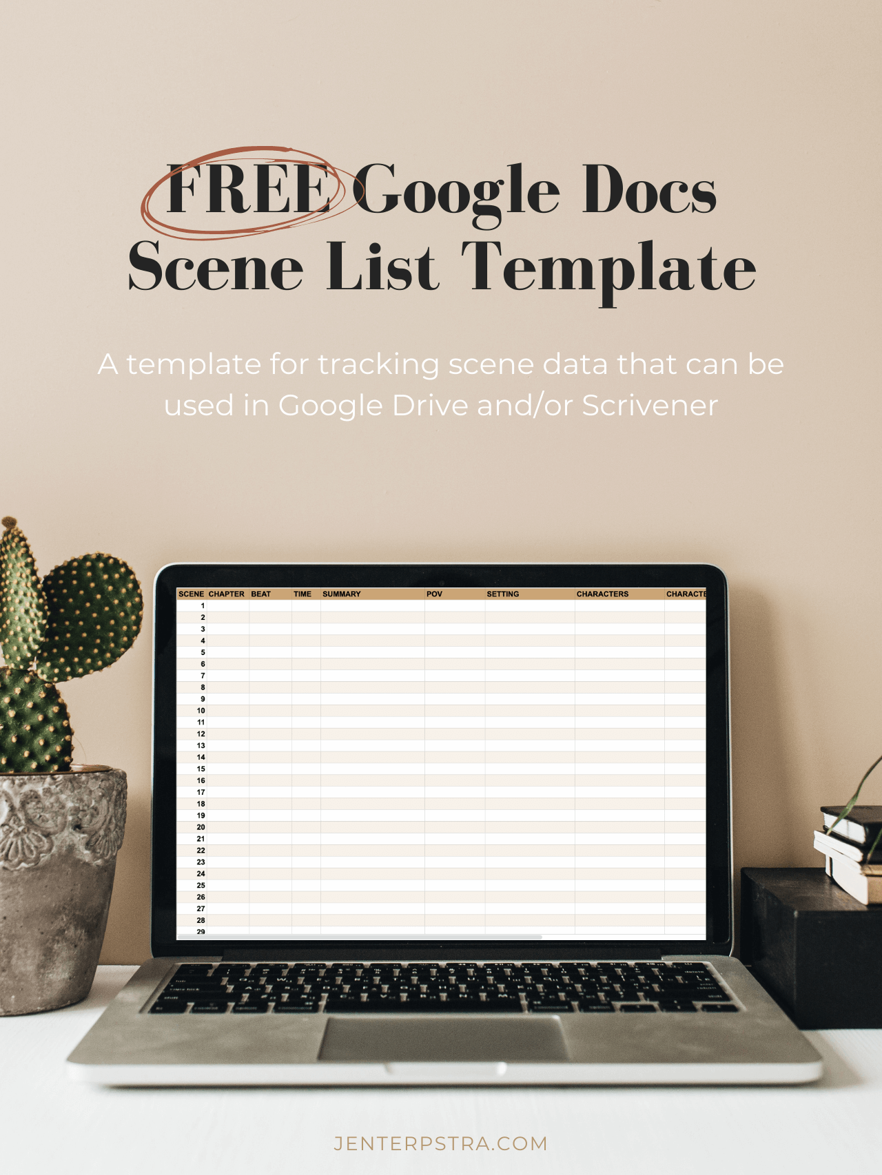 FREE Google Docs Scene List Template for Novel Writers — Jen Terpstra