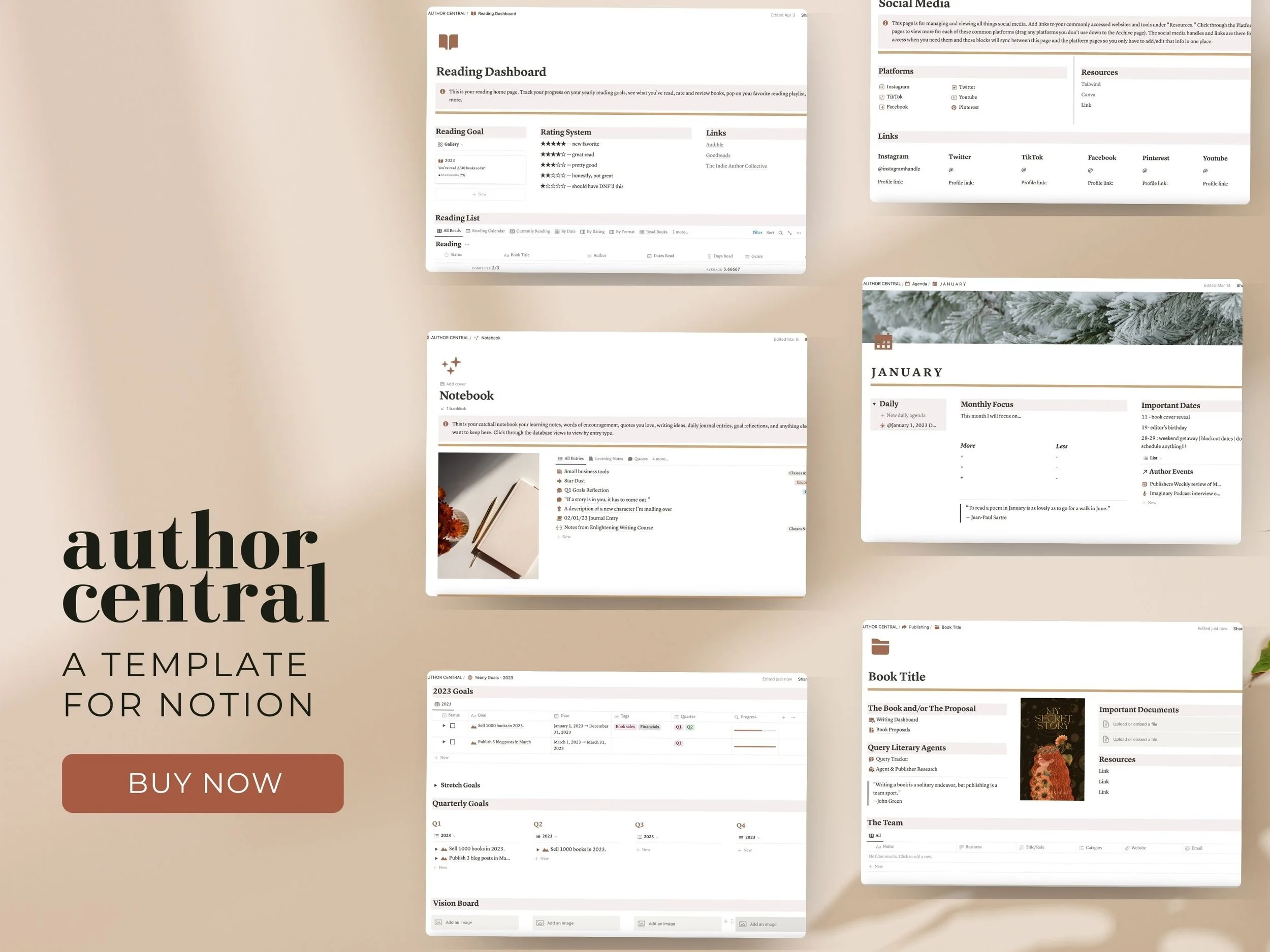 Author Central for Notion, an all-in-one digital organization solution for busy authors — Jen ...