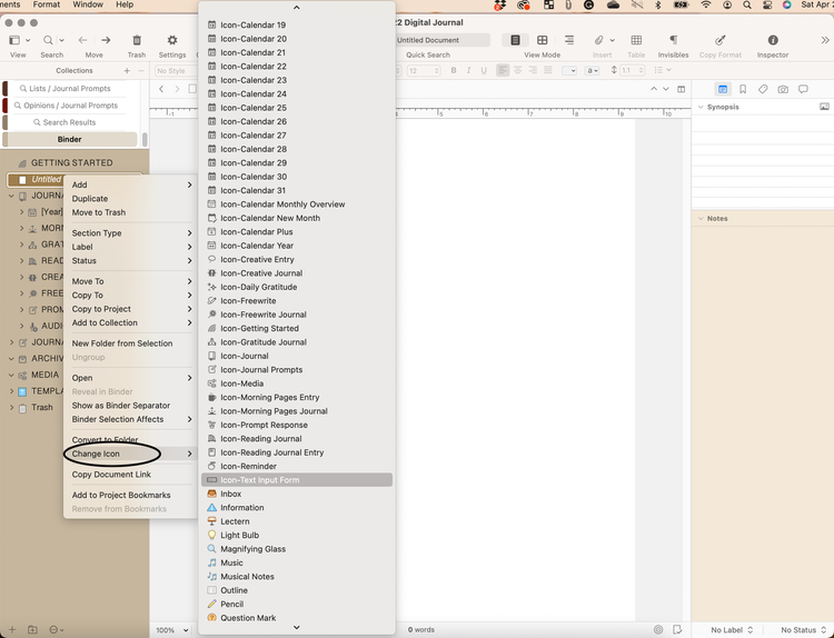 How to add custom binder icons in Scrivener for more aesthetic projects ...