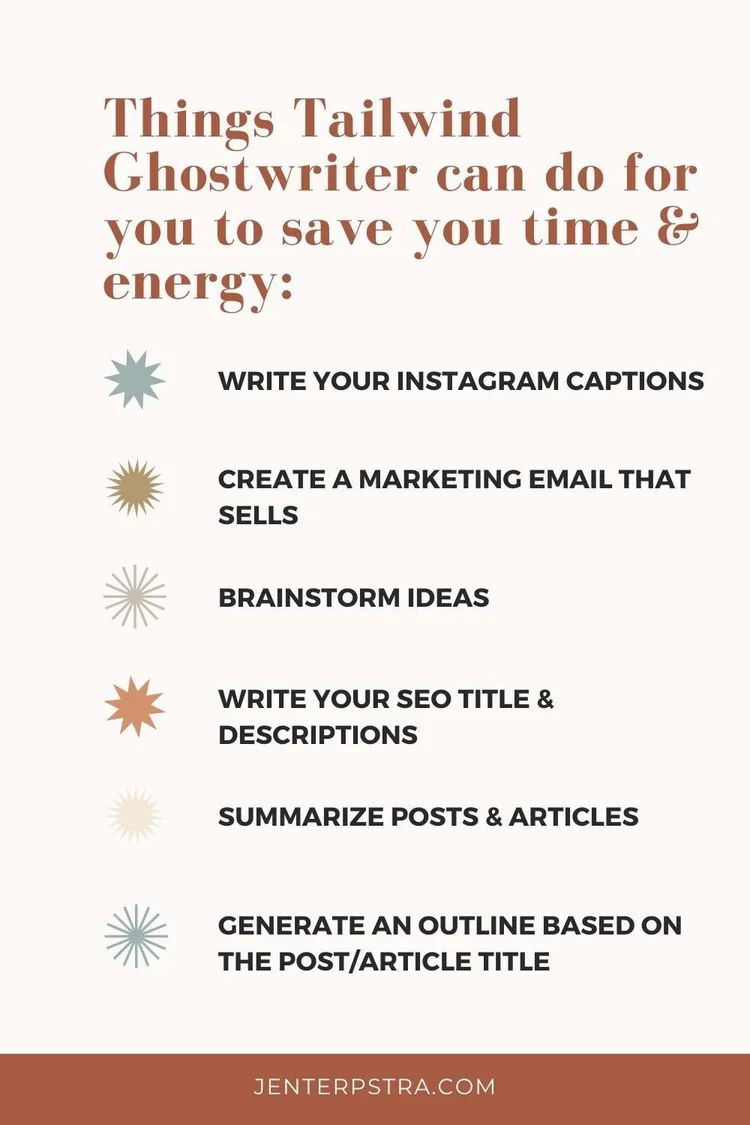 Unlock Time-Saving AI Marketing Tools with Tailwind Ghostwriter — Jen Terpstra