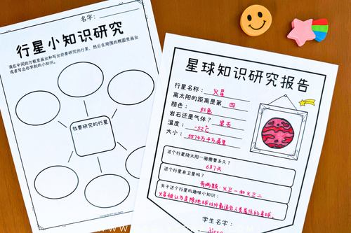 Learning the Planets in Chinese: Printables and Activities for Kids ...