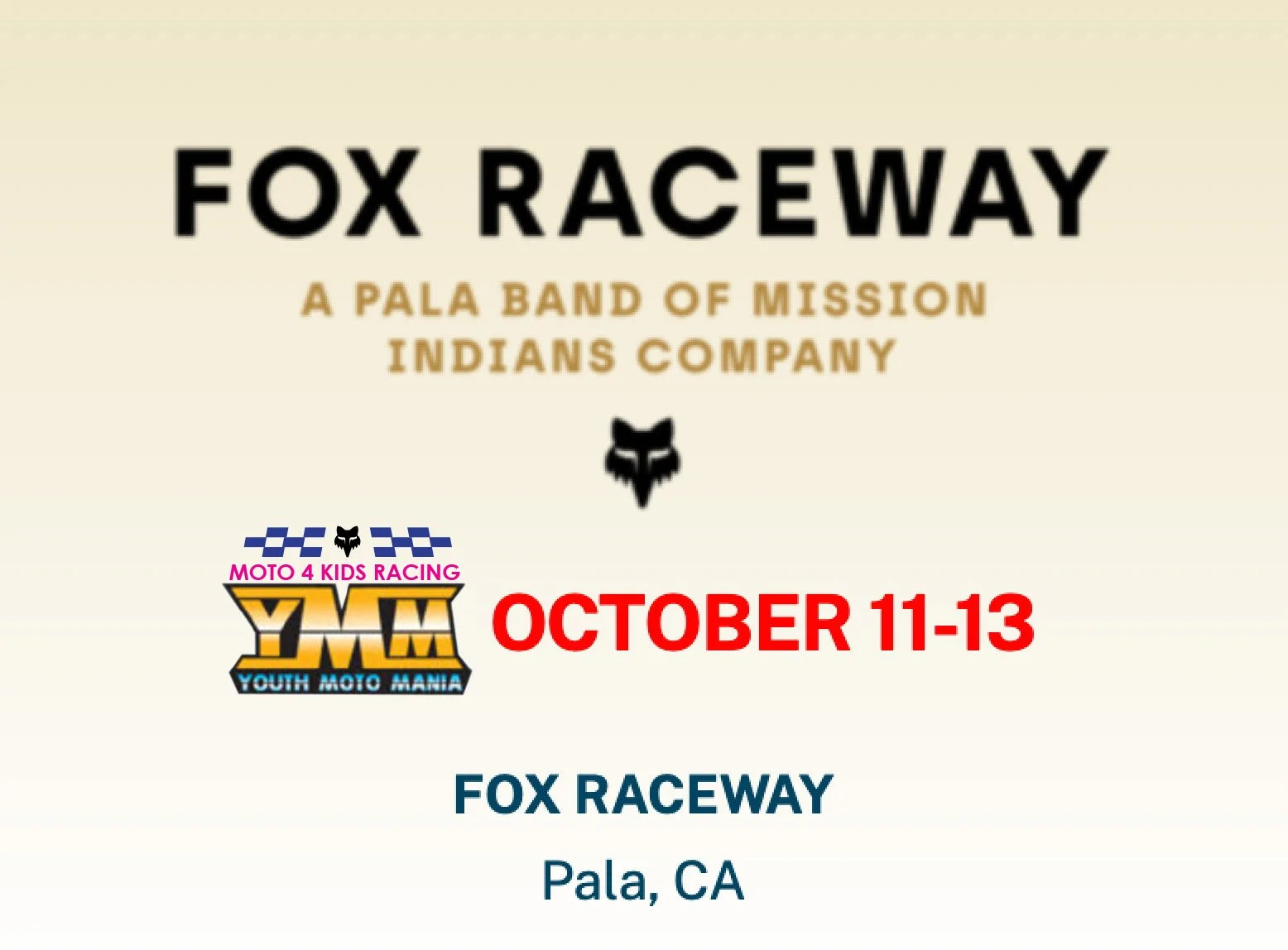 CALENDAR — Fox Raceway