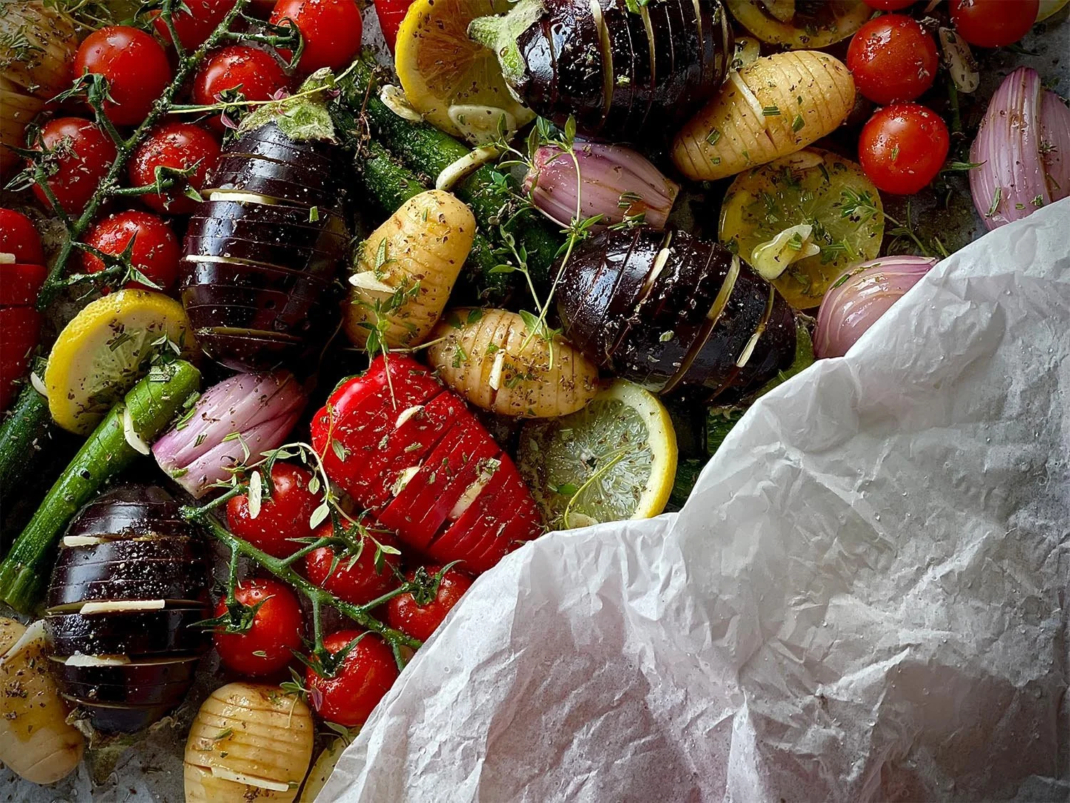 Hasselback Spring Vegetables With Ricotta & Spinach Tagiatelle Recipe ...