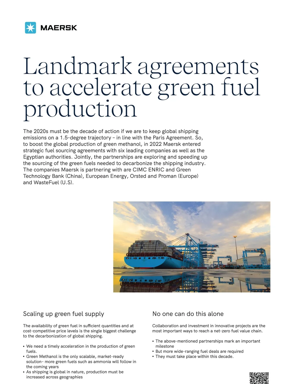 Investing in decarbonisation — World Shipping Council