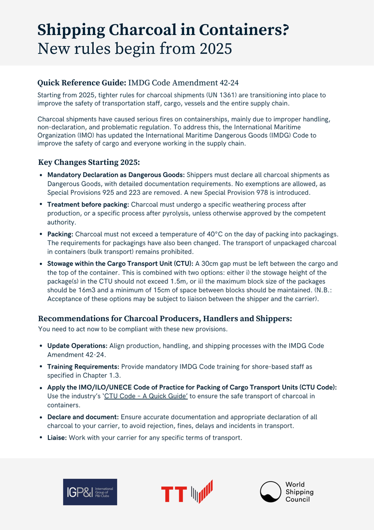 Charcoal Regulations — World Shipping Council