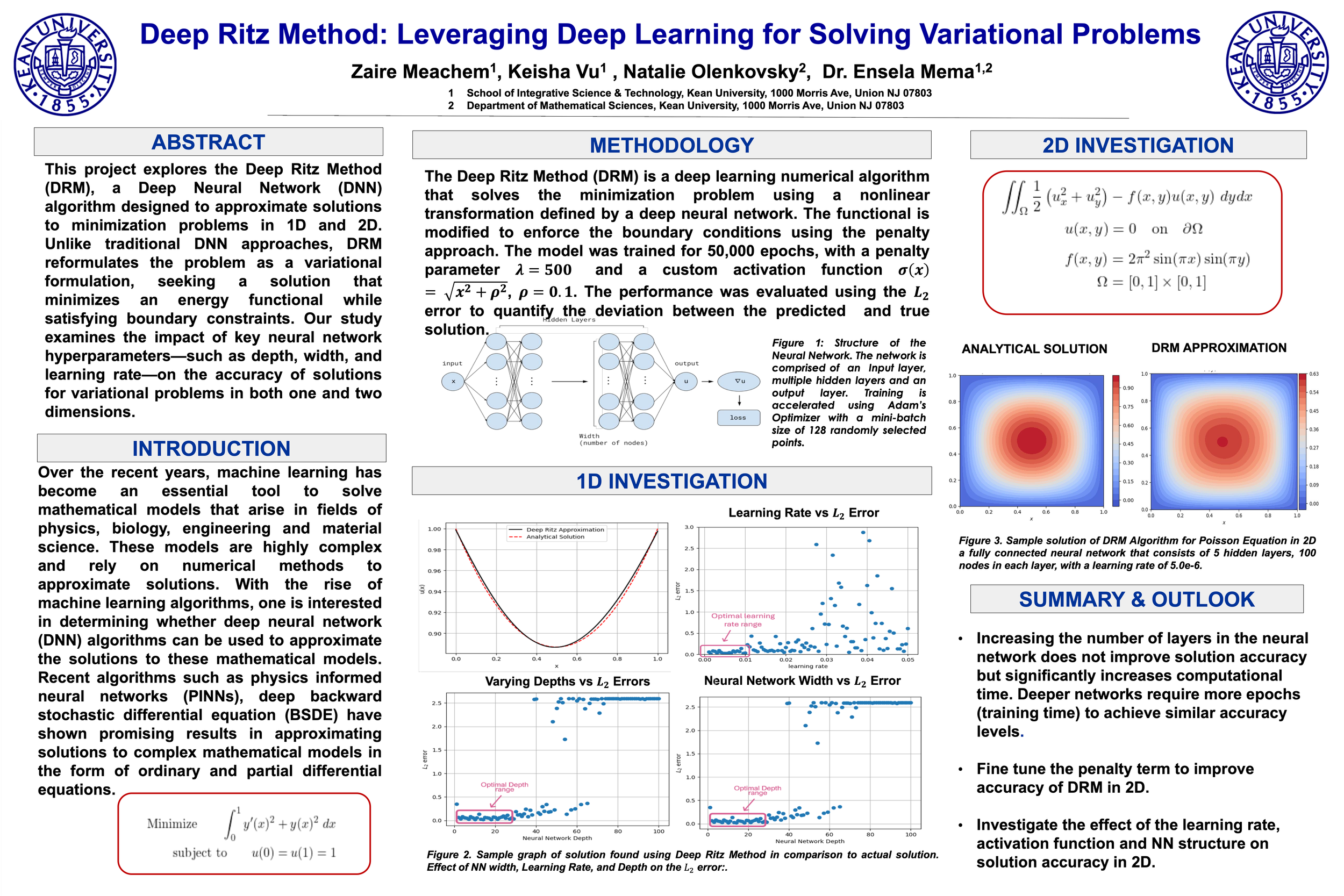 Deep Ritz Method: Leveraging Deep Learning for Solving Variational Problems — Kean University ...