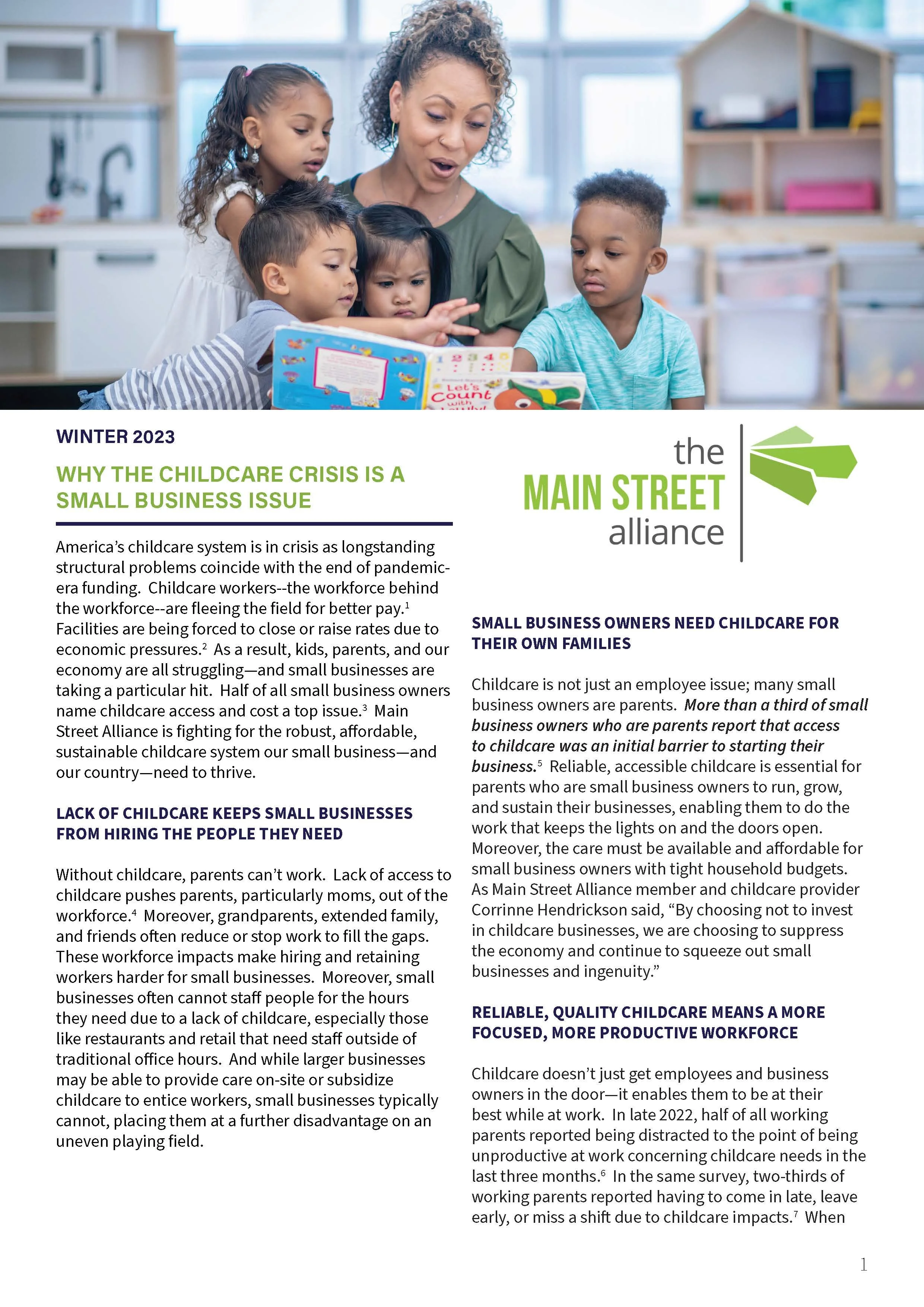 Resources — Main Street Alliance / Main Street Action