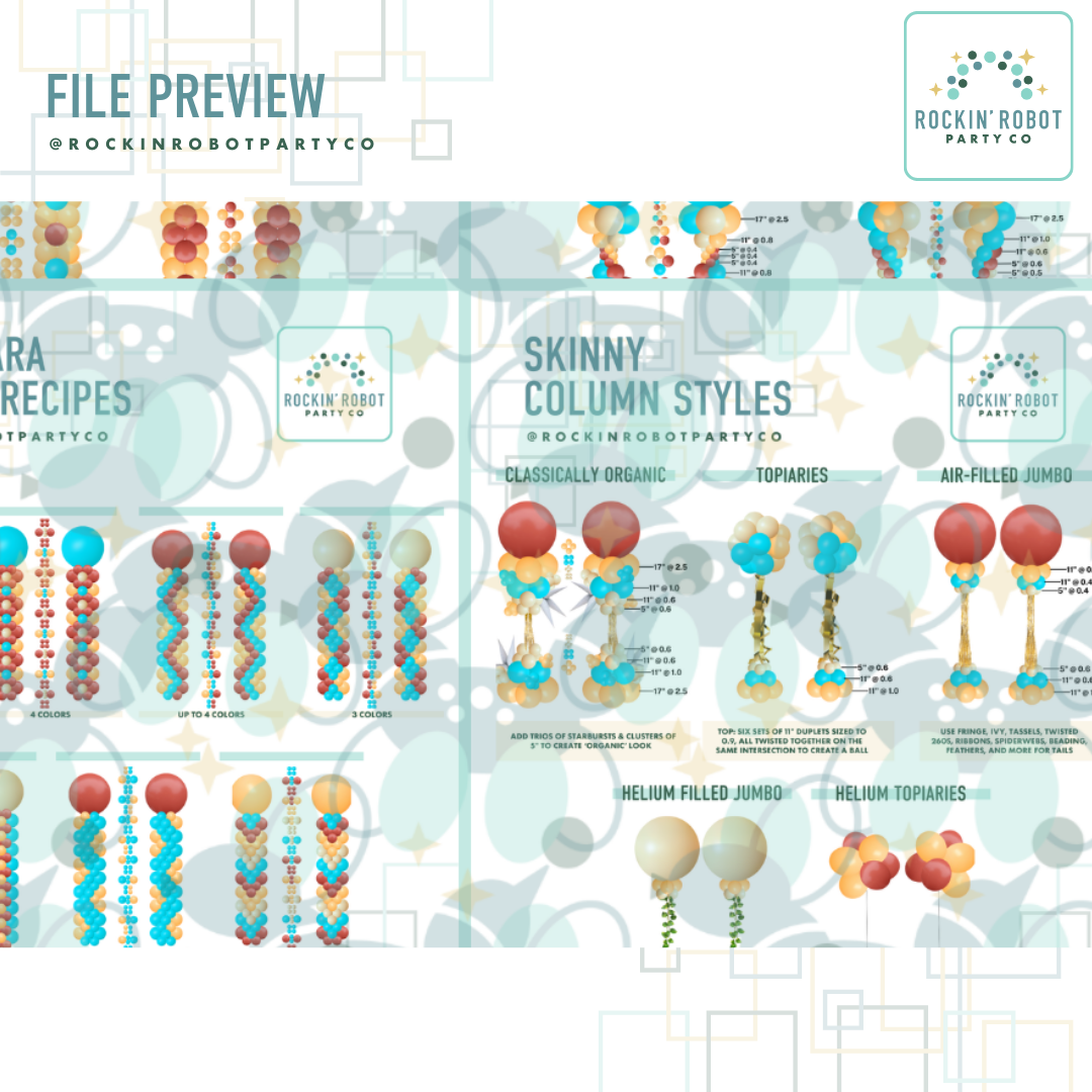 DIY Balloon Column Recipe: Step-by-Step Guide | Digital Download — West ...