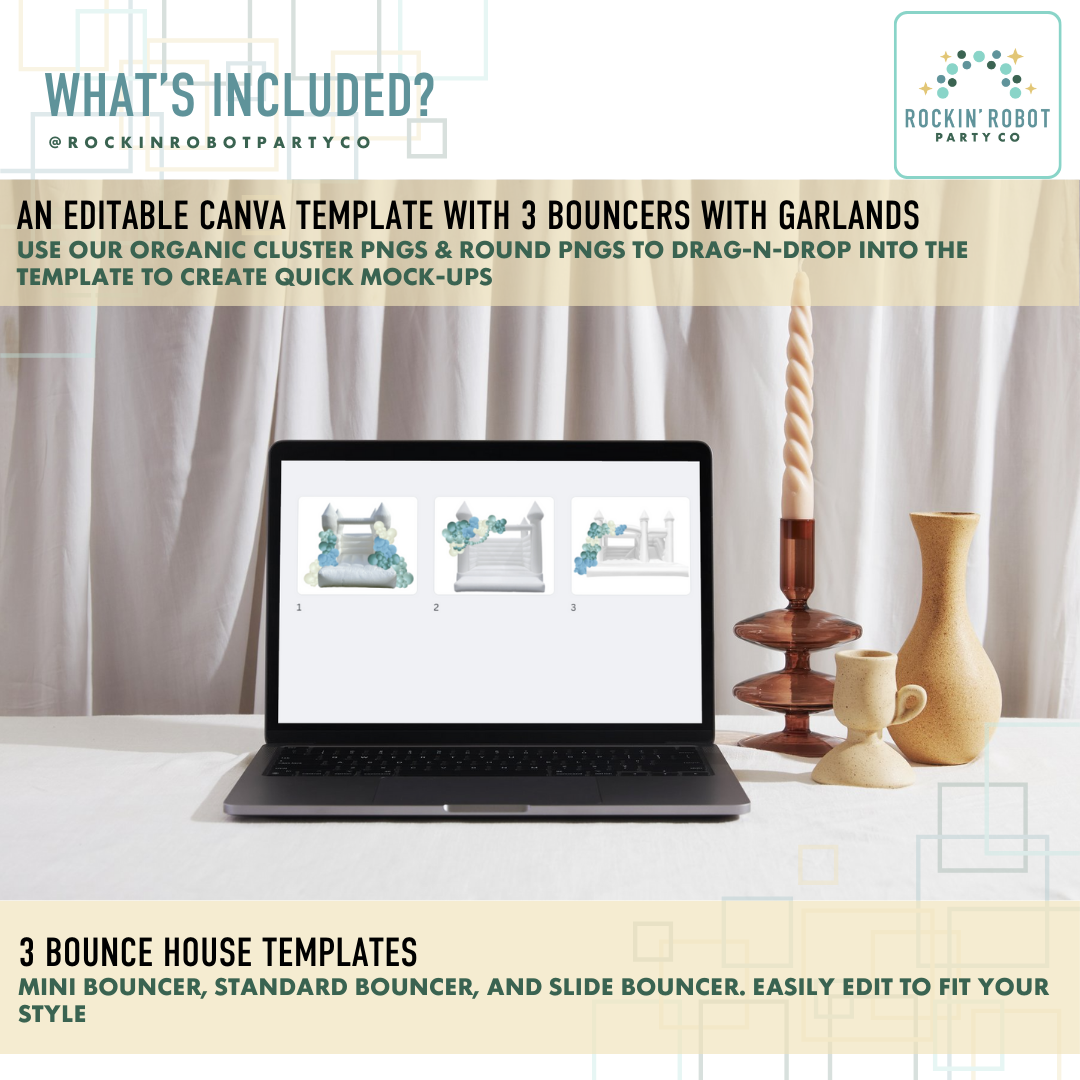 Canva Balloon Arch Mockup Template | 19 Styles for Realistic Balloon ...
