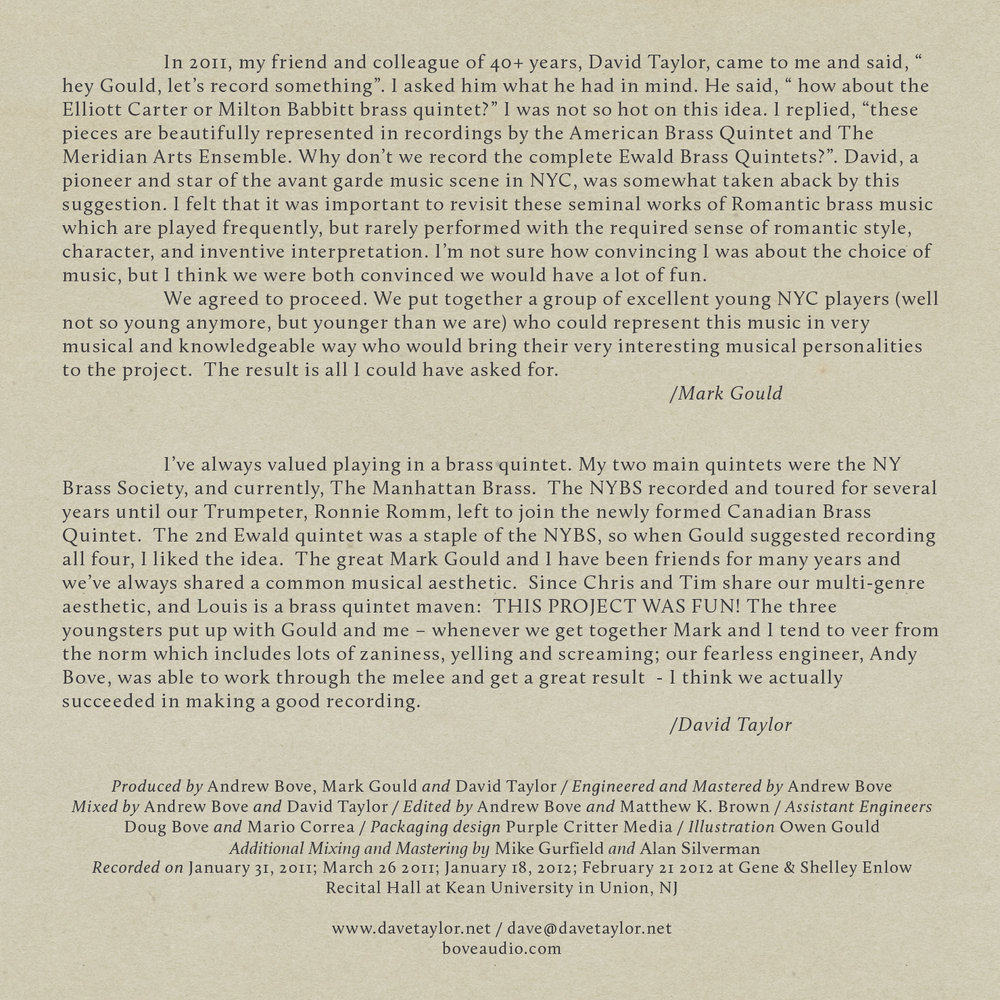 The Gould/Taylor Ewald Project — Mark Gould Trumpet