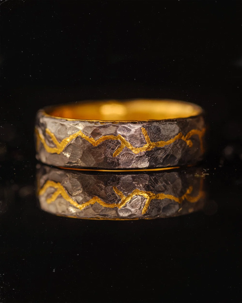 Tantalum Raw Hammered Ring — THE SACRED GOLDSMITH