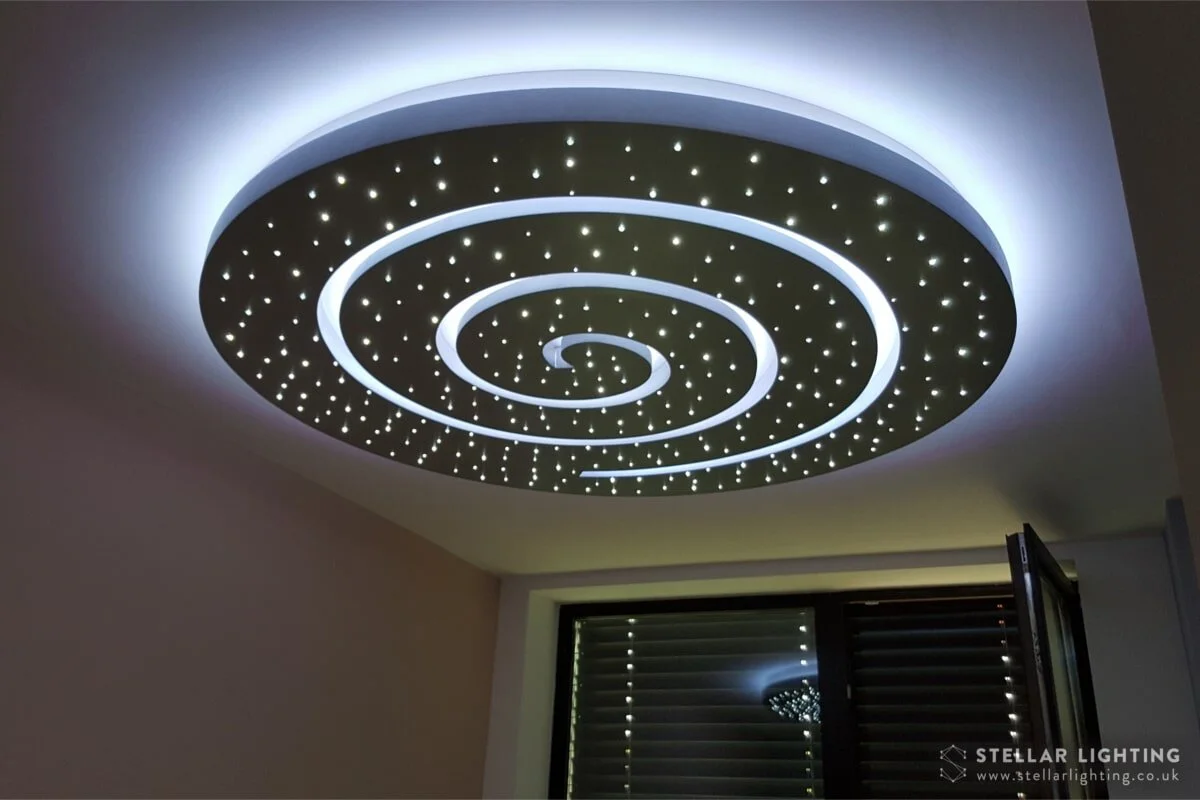 Led Star Ceiling - 2D Milky Way Spiral — Stellar Lighting