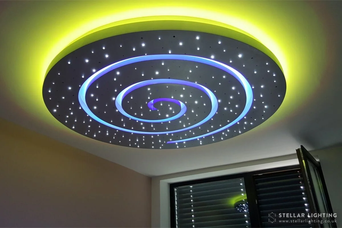 Led Star Ceiling - 2D Milky Way Spiral — Stellar Lighting