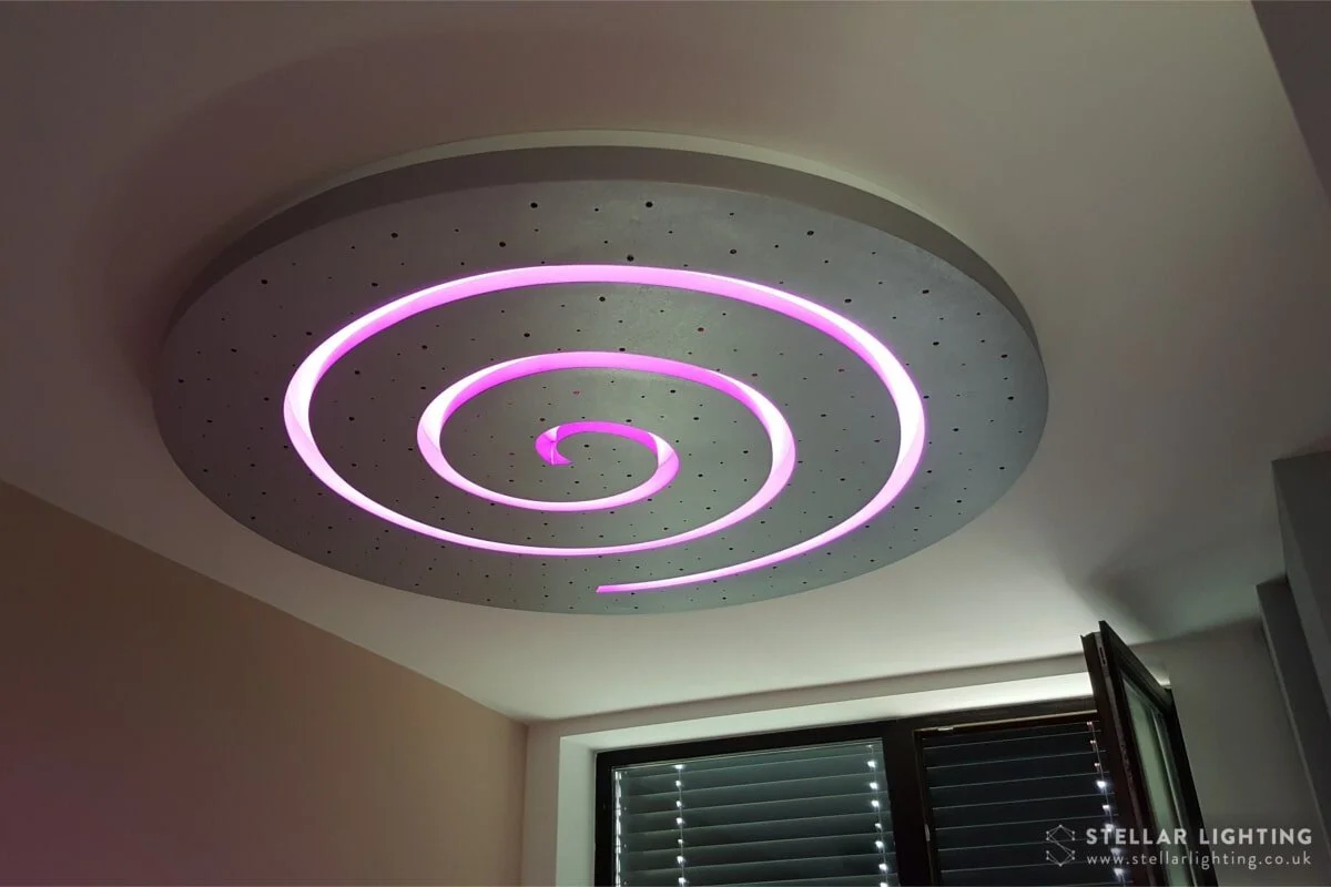 Led Star Ceiling - 2D Milky Way Spiral — Stellar Lighting