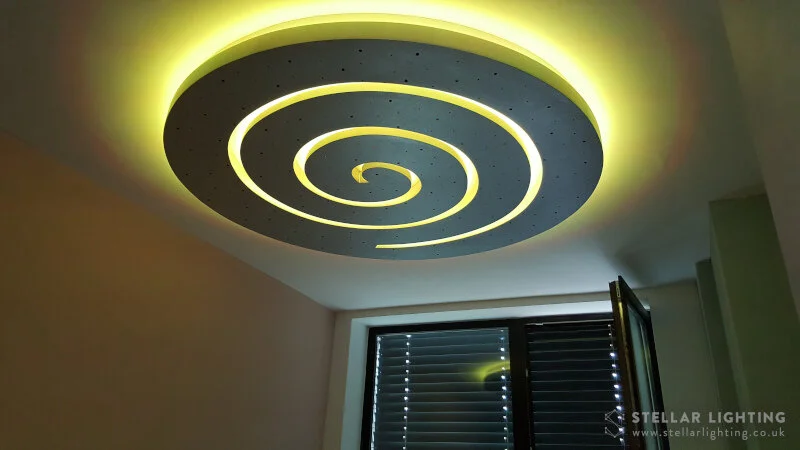 Led Star Ceiling - 2D Milky Way Spiral — Stellar Lighting