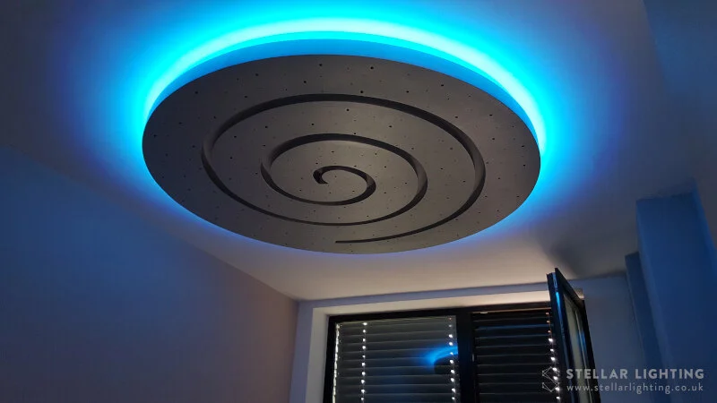 Led Star Ceiling - 2D Milky Way Spiral — Stellar Lighting