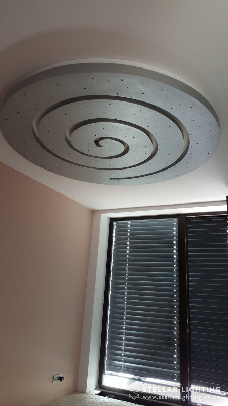 Led Star Ceiling - 2D Milky Way Spiral — Stellar Lighting