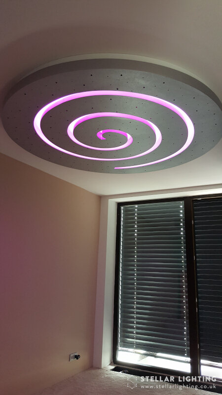 Led Star Ceiling - 2D Milky Way Spiral — Stellar Lighting