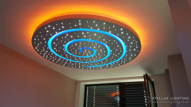 Led Star Ceiling - 2D Milky Way Spiral — Stellar Lighting