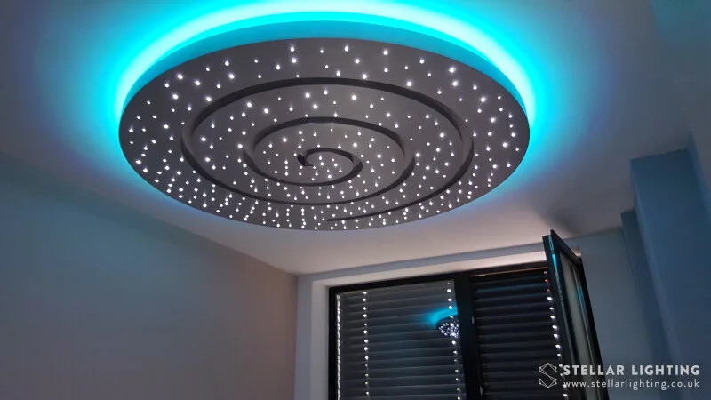 Led Star Ceiling - 2D Milky Way Spiral — Stellar Lighting