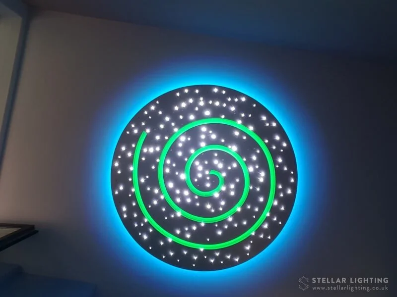 Led Star Ceiling - 2D Milky Way Spiral — Stellar Lighting
