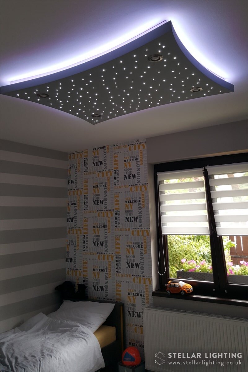 LED Star Ceiling - Concave Rectangle — Stellar Lighting
