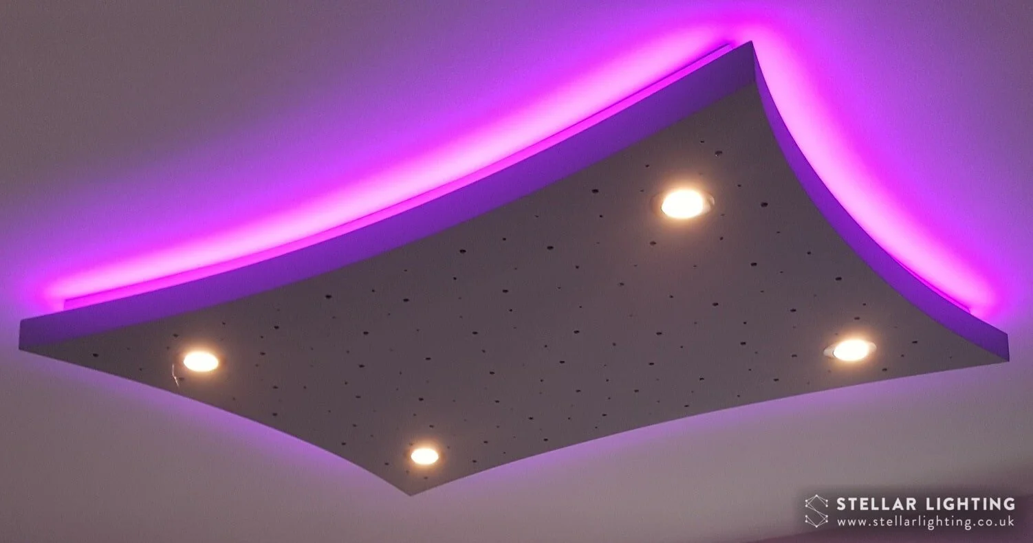 LED Star Ceiling - Concave Rectangle — Stellar Lighting