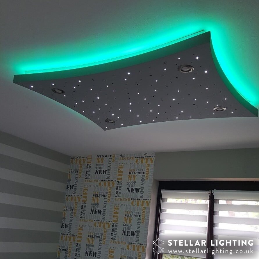 LED Star Ceiling - Concave Rectangle — Stellar Lighting